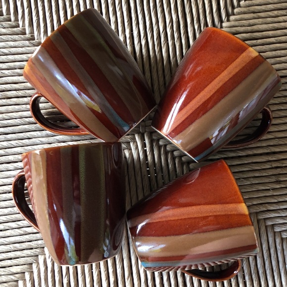 Sango | Dining | Sango Avanti Brown 4722 Coffee Tea Mugs Set Of 4 ...